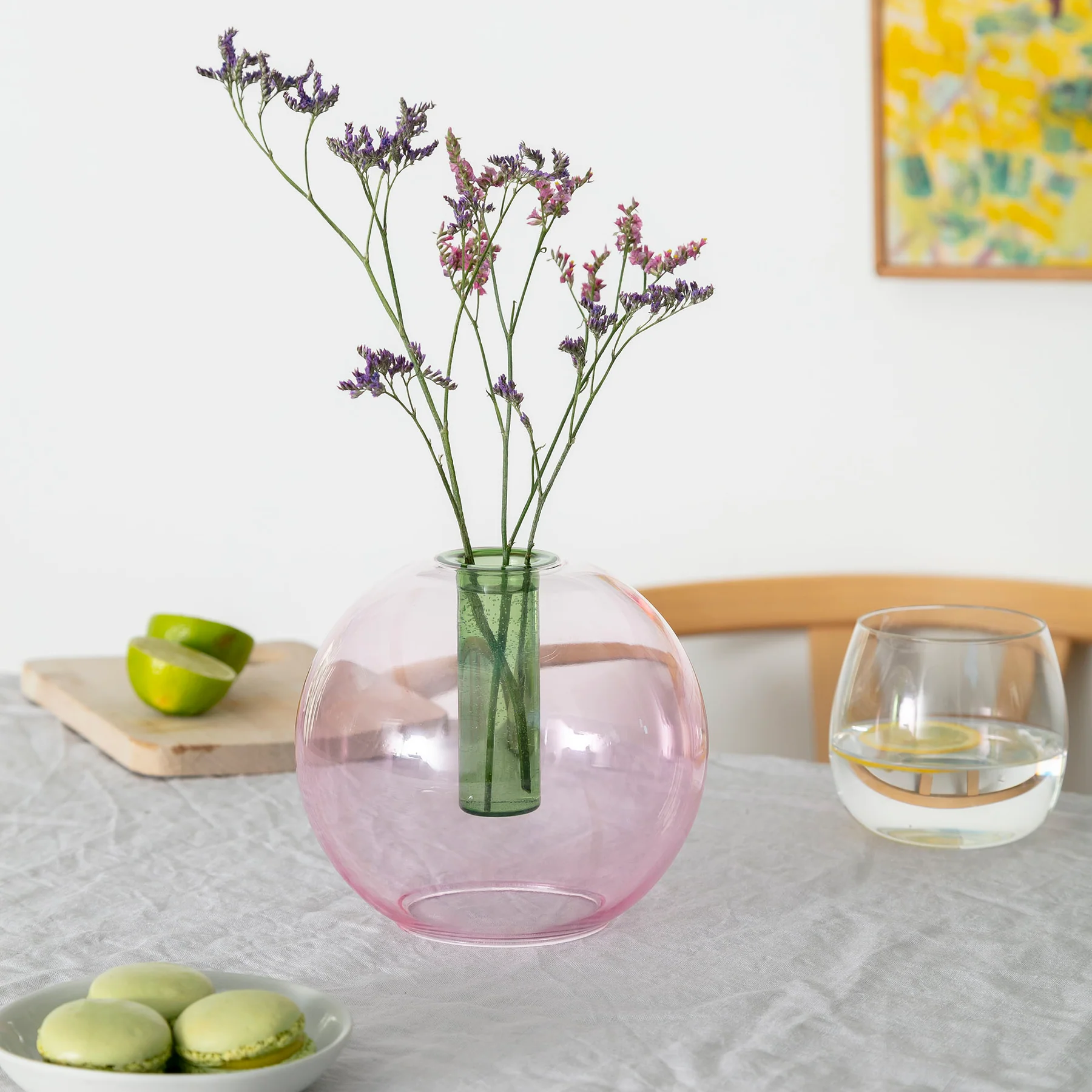 Large Reversible Bubble Vase - pink / green - T&T