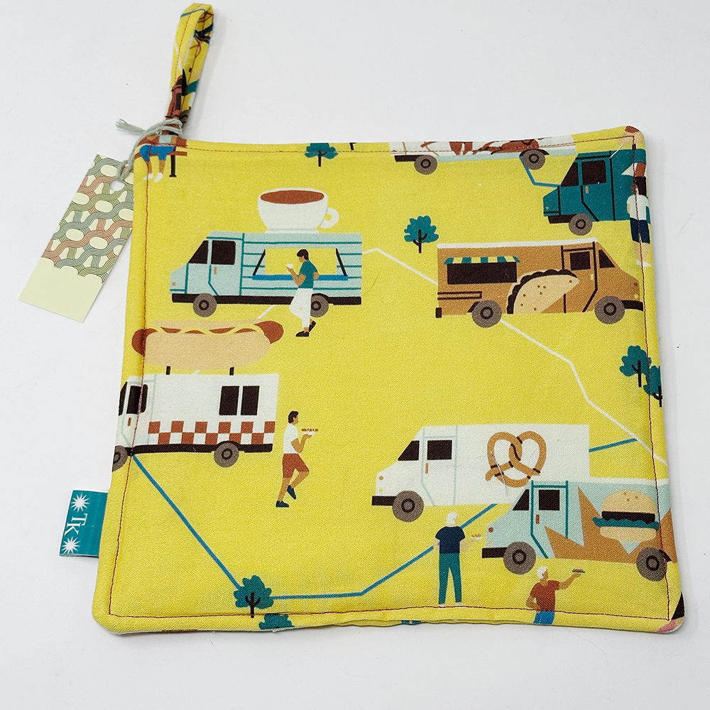 Potholder - food trucks yellow - T&T